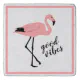 Flamingo Good Vibes Pink Black Cute Marble Trivet | Zazzle