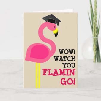 Flamingo Grad Graduation Card | Zazzle