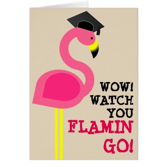 Flamingo Grad Graduation Card | Zazzle.com