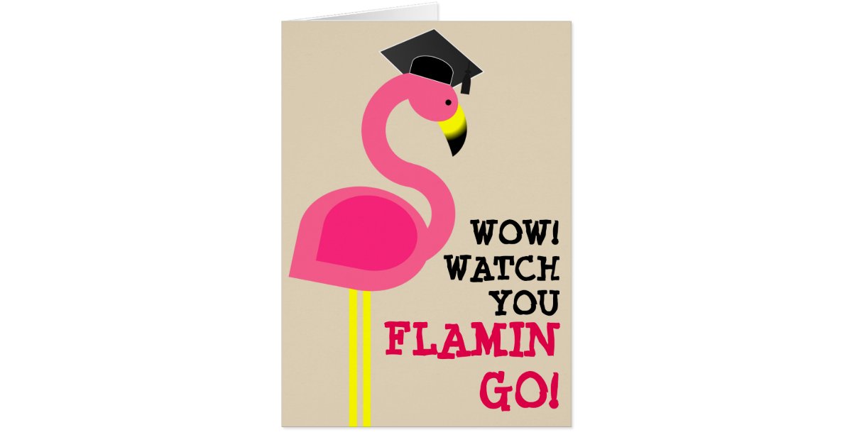 Flamingo Grad Graduation Card | Zazzle.com