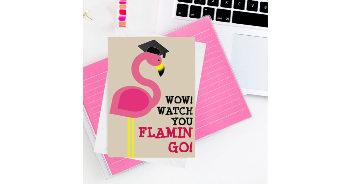 Flamingo Grad Graduation Card | Zazzle
