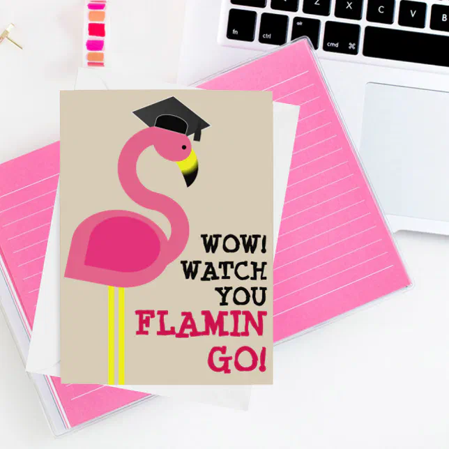 Flamingo Grad Graduation Card | Zazzle
