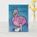 Flamingo Injury Get Well Soon Paper Greeting Card | Zazzle