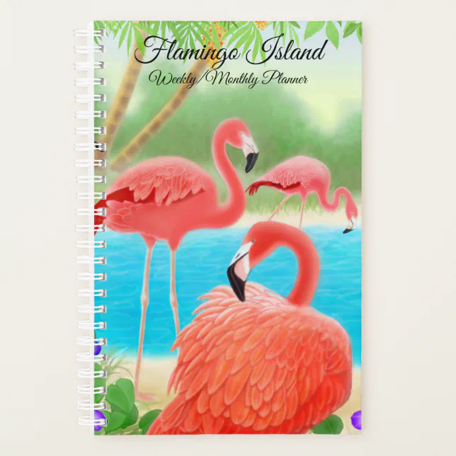 Flamingo Island Weekly Monthly Planner | Zazzle