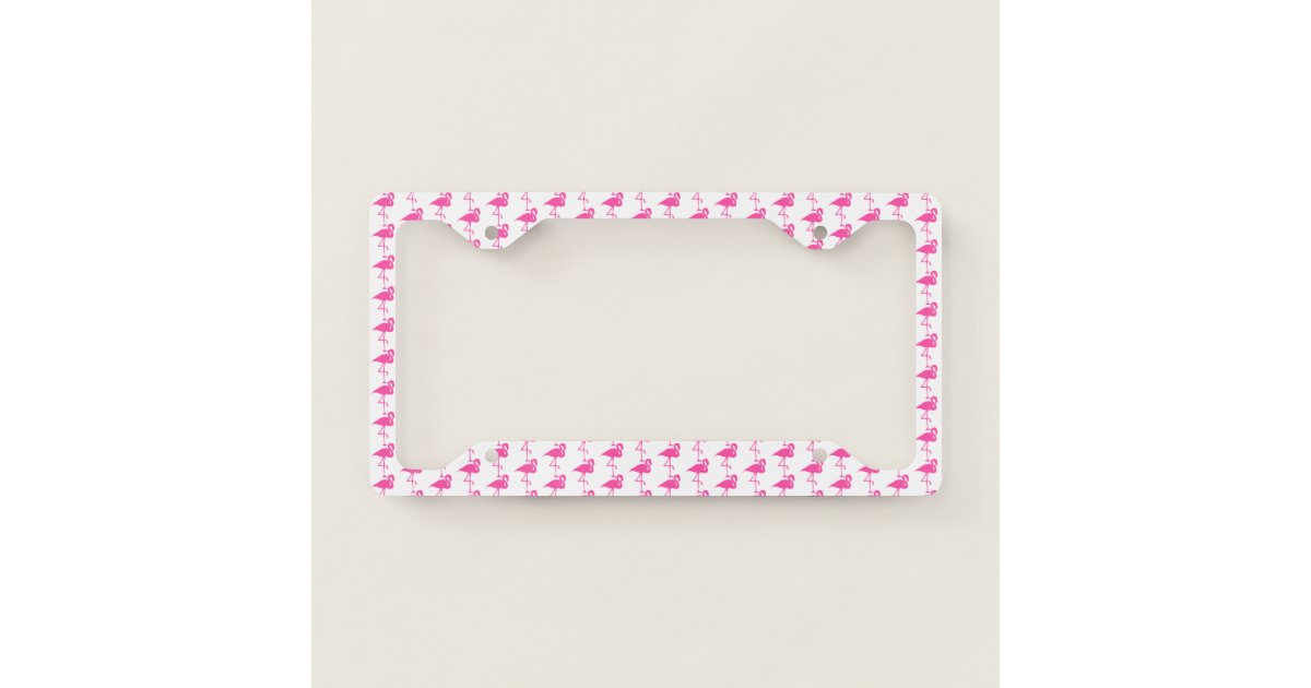 Flamingo License Plate Frame | Zazzle