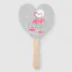 Flamingo Love hand fan heart | Zazzle