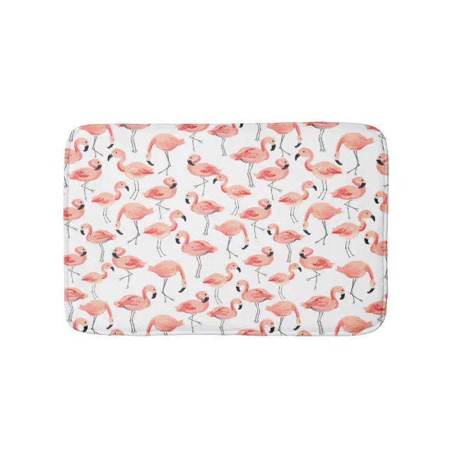 Flamingo Party Bathroom Mat | Zazzle