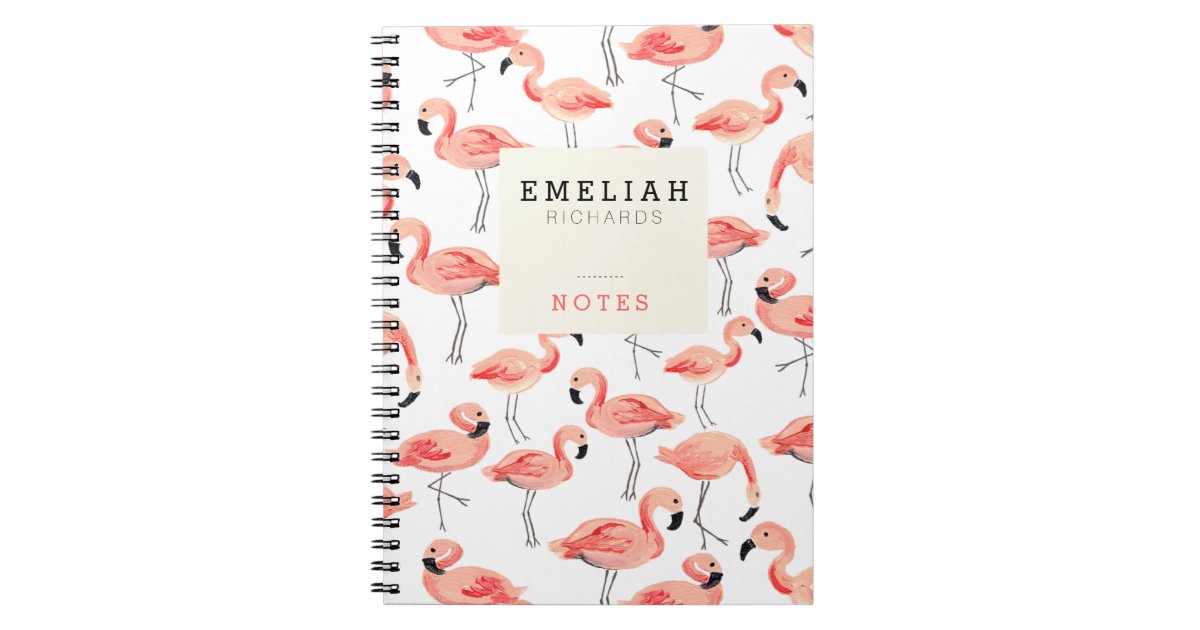Flamingo Party Custom Notebook | Zazzle