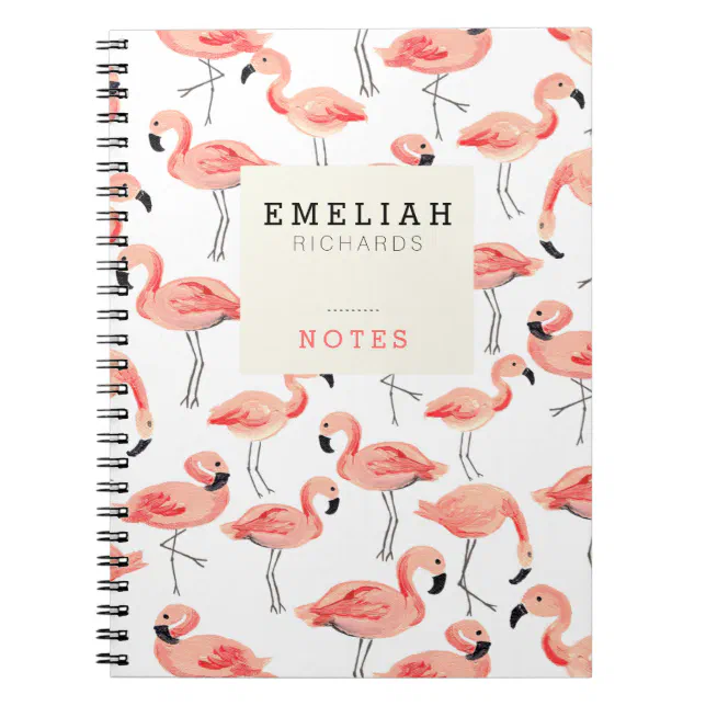 Flamingo Party Custom Notebook | Zazzle