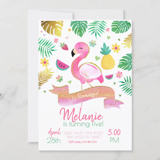 Flamingo Party Invitation, Let's Flamingle Invite | Zazzle
