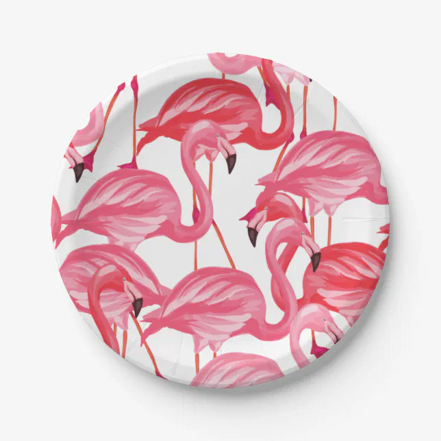 Flamingo Party Paper Plates Tableware | Zazzle