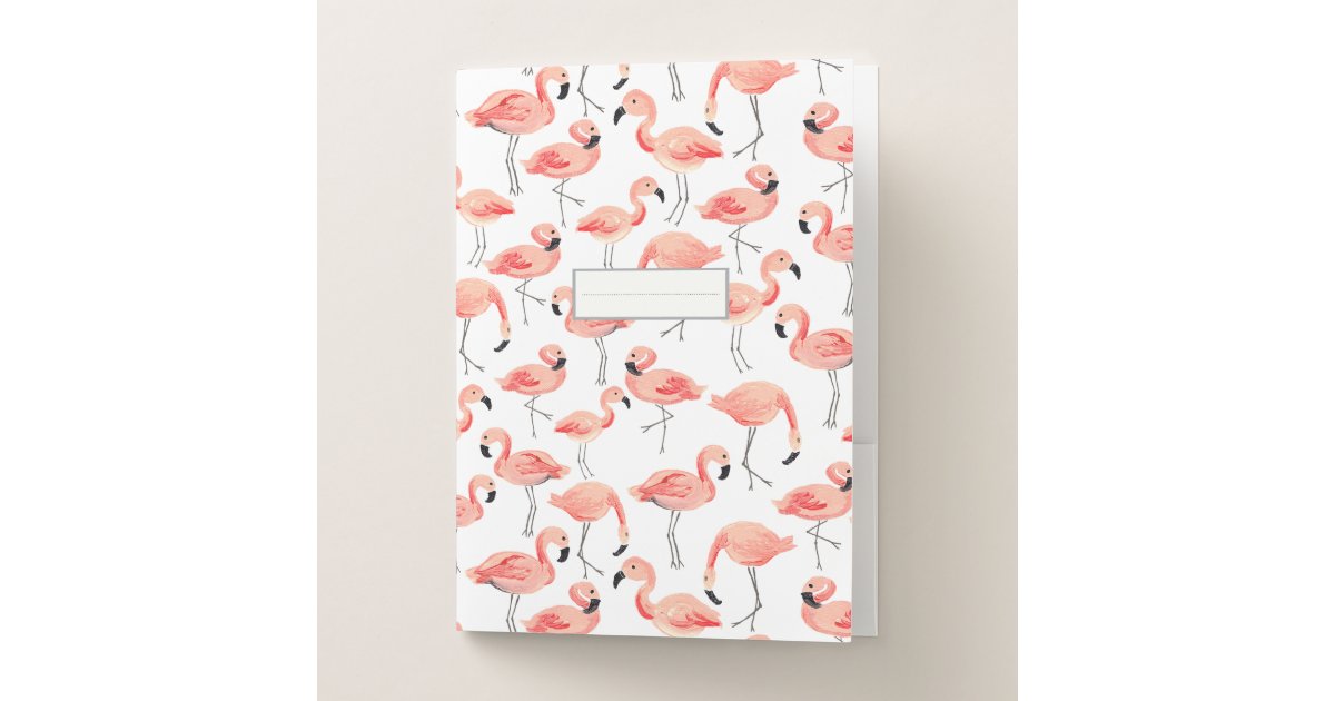Flamingo Party Pocket Folder | Zazzle