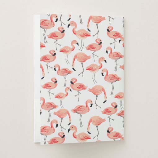 Flamingo Party Pocket Folder | Zazzle