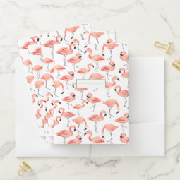 Flamingo Party Pocket Folder | Zazzle