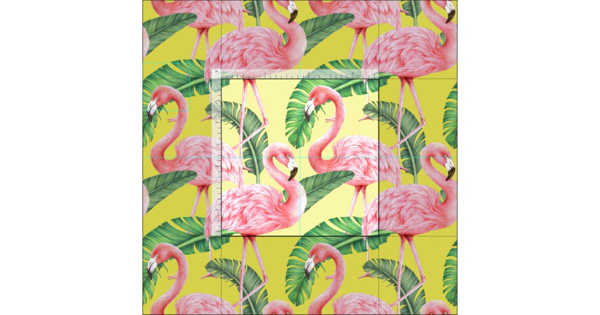 Flamingo pattern fabric | Zazzle