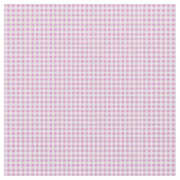 Pastel Purple Gingham Pattern Fabric | Zazzle