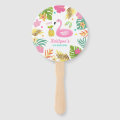 Flamingo Pool Party Hand Fan Flamingo Party Favor | Zazzle