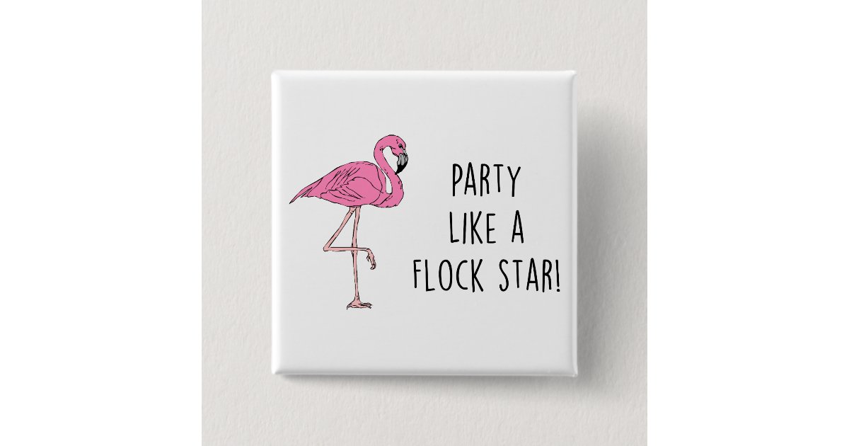 Flamingo Pun Funny Gift Button | Zazzle