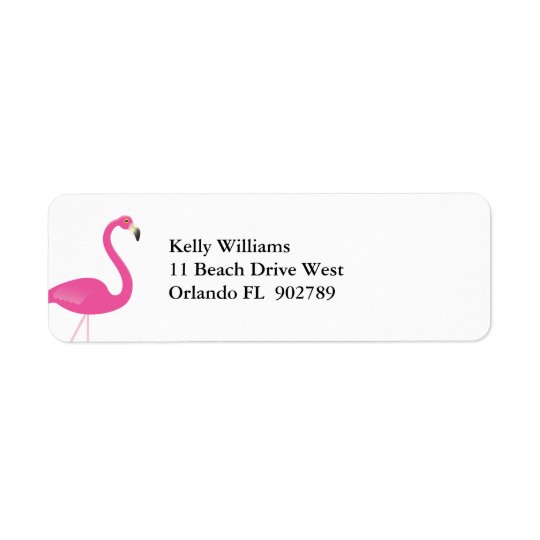 Flamingo Return Address Labels | Zazzle.com