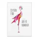 Flamingo Stand Tall Be Fabulous Funny Saying Gift Acrylic Print | Zazzle