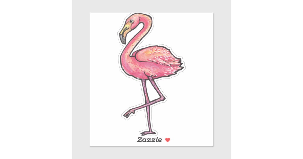 Flamingo Sticker | Zazzle.com