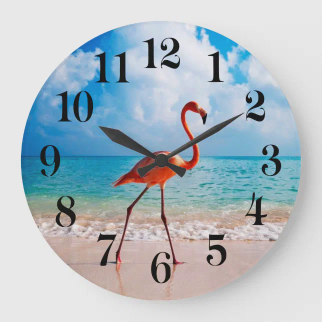 Flamingo Wall Clock | Zazzle