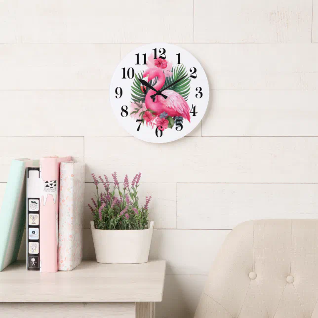 Flamingo Wall Clock | Zazzle