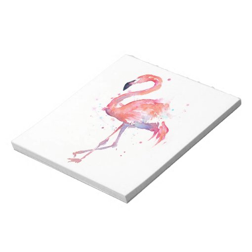Flamingo Watercolor Notepad | Zazzle