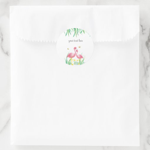 Flamingos Birthday Sticker | Zazzle