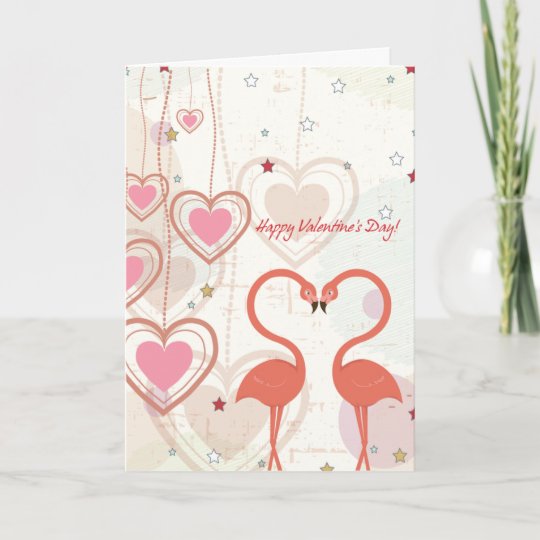 flamingos valentines day card | Zazzle.com