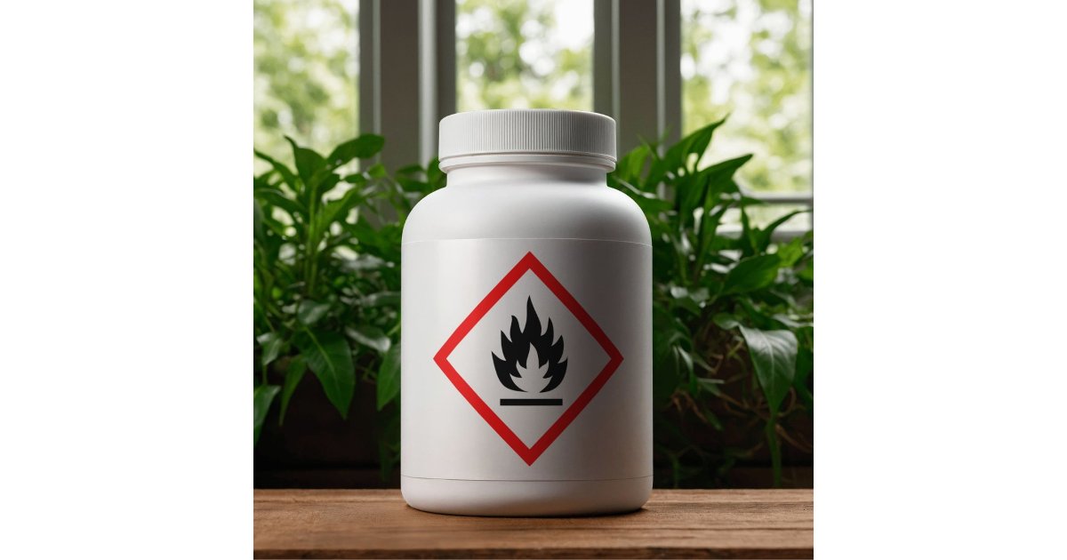 Flammable COSHH Sticker | Zazzle