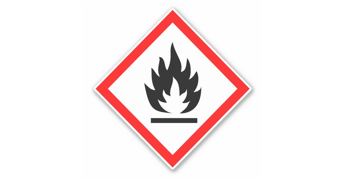Flammable COSHH Sticker | Zazzle