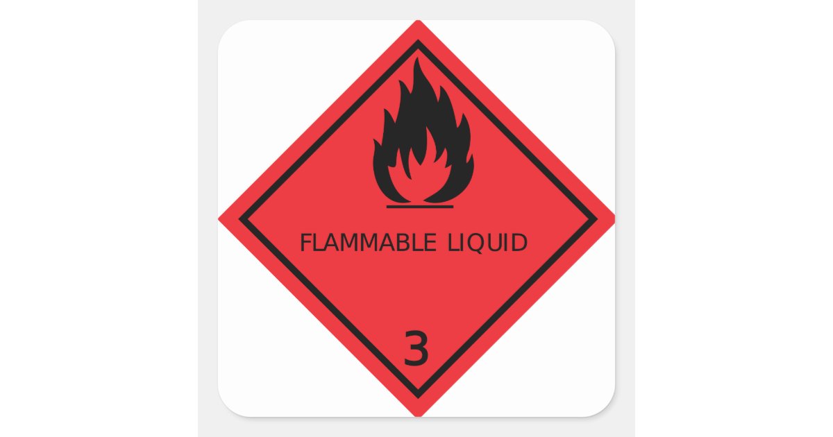 Flammable Liquid Sticker | Zazzle
