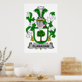 Flanagan Family Crest Poster | Zazzle