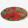 Flanders Poppy Paper Plate | Zazzle