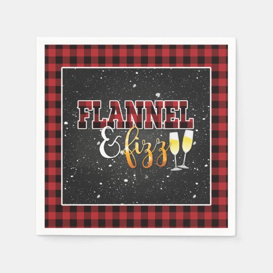 Flannel and Fizz Paper Napkin - Red - Fizz | Zazzle.com