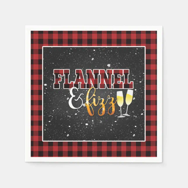 Flannel and Fizz Paper Napkin - Red - Fizz | Zazzle