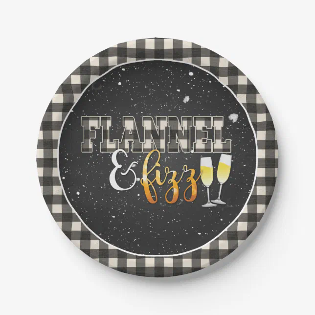 Flannel and Fizz Paper Plate - White - Snow | Zazzle