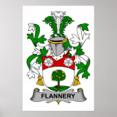 Flannery Family Crest Poster | Zazzle