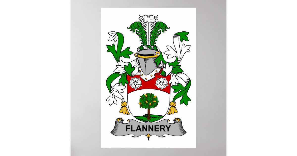 Flannery Family Crest Poster | Zazzle