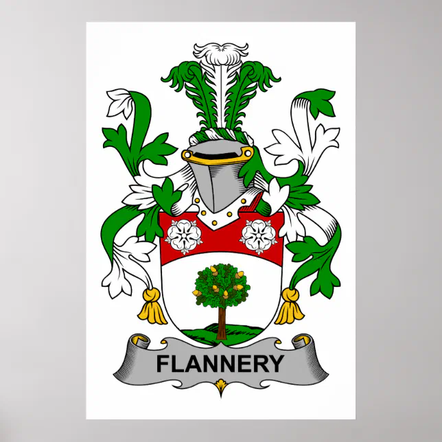 Flannery Family Crest Poster | Zazzle