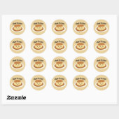 Flantastic! Cute flan Classic Round Sticker | Zazzle