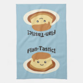 Flantastic! Cute flan Kitchen Towel | Zazzle
