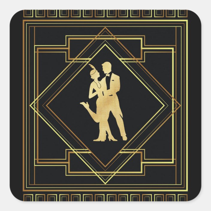 flapper couple stickers | Zazzle.com