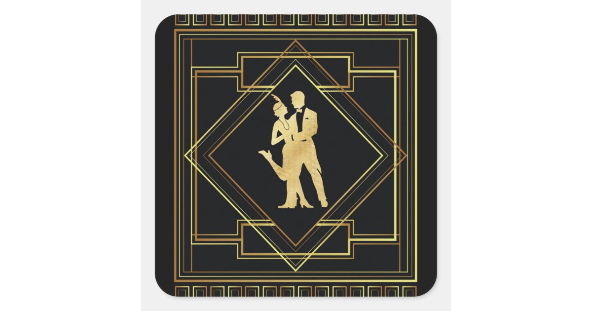 flapper couple stickers | Zazzle