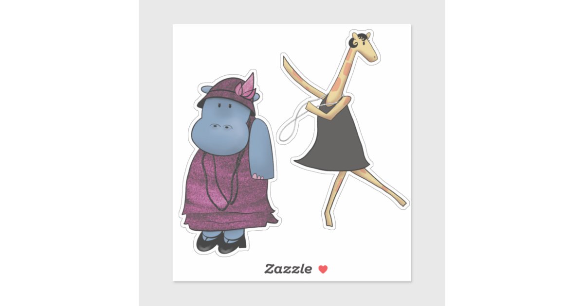 Flapper friends sticker | Zazzle