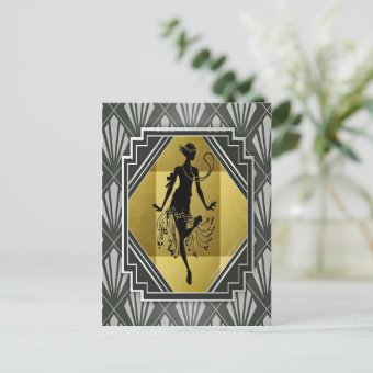flapper girl postcard | Zazzle