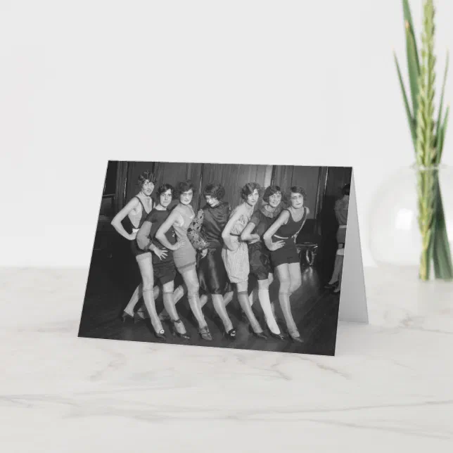 Flapper Girls: 1925 Card | Zazzle
