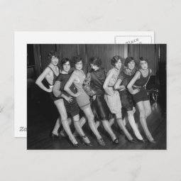 Flapper Girls: 1925 Postcard | Zazzle