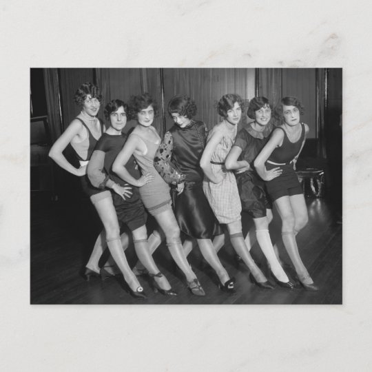 Flapper Girls: 1925 Postcard | Zazzle.com
